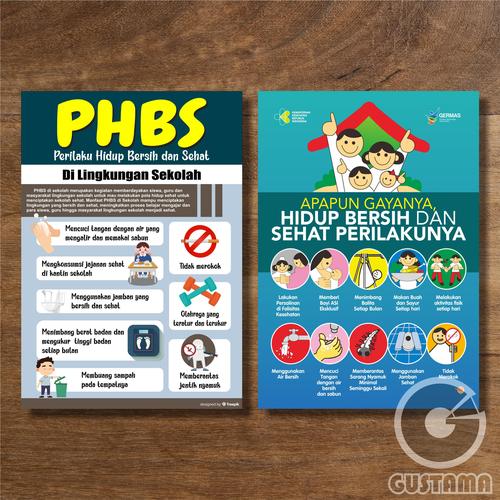 Jual Poster PHBS, Poster Edukasi A3 - Model 1 - Kab. Sukoharjo ...