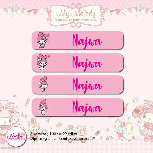 Jual STIKER LABEL PENSIL NAMA ANAK - MY MELODY - TRANSPARAN - Kota ...
