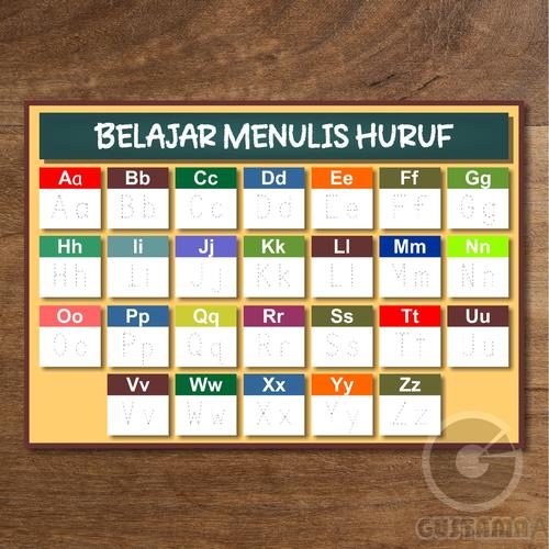 Jual Poster Belajar Menulis Huruf , Poster Edukasi A3 - Kab. Sukoharjo ...
