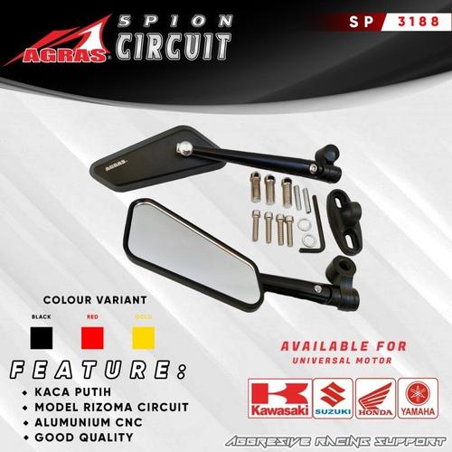 Promo Spion Circuit Model Rizoma Full CNC Kaca Putih Bening Datar ...