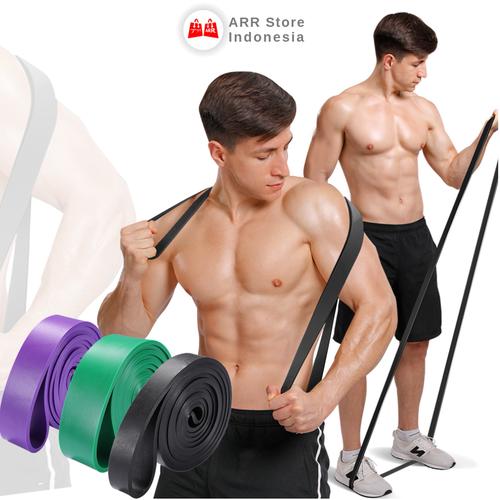 Promo Long Resistance Band Power Band Karet Fitness Gym Olahraga - Ungu ...