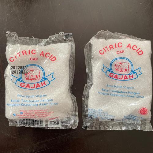 Jual CITRIC ACID CAP GAJAH 50 gram CITRUN SITRUN ASAM SITRAT - Jakarta ...