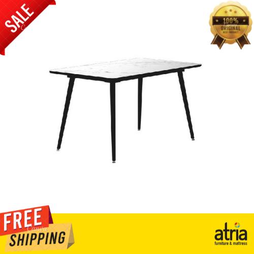 Promo Atria Meja Makan Sano Sintered Stone White Glossy 140X80X75cm ...