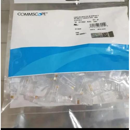 Jual Konektor Rj45 Amp Comscope Original Cat 5 Isi 50 Connektor ...