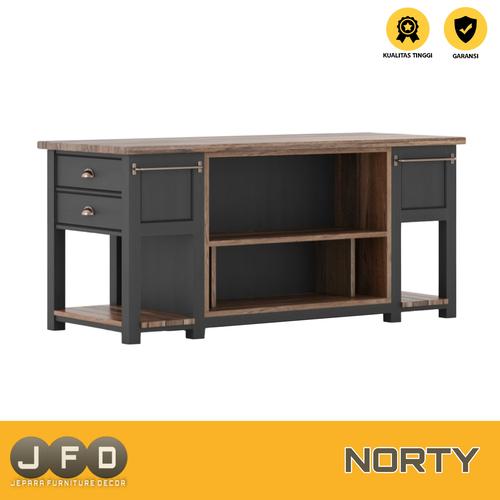 Jual Meja Island Dapur Top Jati Aesthetic Norty Kitchen Island Table ...