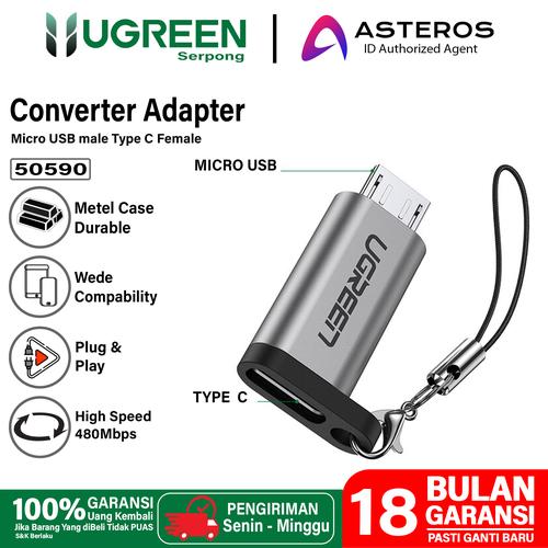 Jual Adapter Converter UGREEN USB Type C To Micro USB Data Transfer ...