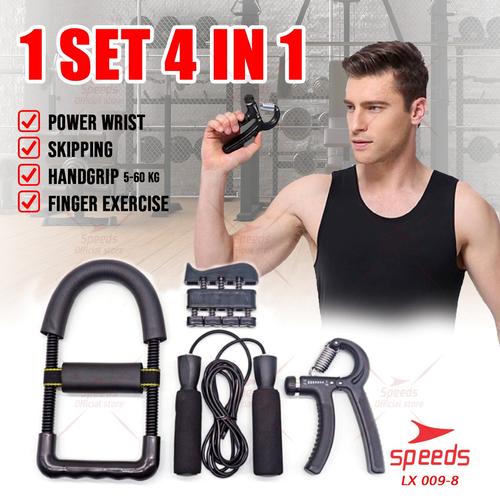 Promo Handgrip Set 5-60kg Power Wrist Skipping Finger Exercise Fitness 009-8 - 009-5 BIRU - Kota ...