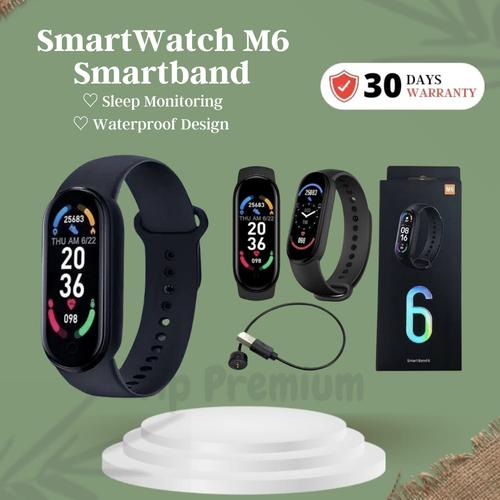 Promo SmartWatch M6 Smartband Like Mi Band 2022 Anti Air Original Jam ...