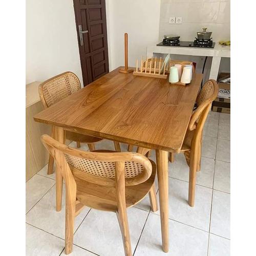 Jual Set Meja Cafe Meja Minimalis Meja Makan Resto Kombinasi Rotan ...