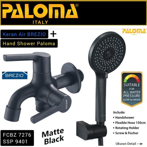 Jual PAKET FCBZ 7276 SSP 9401 PALOMA KRAN SHOWER MANDI KERAN HITAM ...