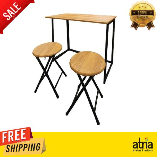 Promo Atria Set Meja Makan Lipat Freddy 2 Kursi - Coklat Cicil 0% 3x ...