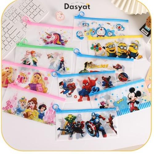 Promo DOS Tempat Pensil Pulpen Transparan Ziplock Pouch Alat Tulis ...