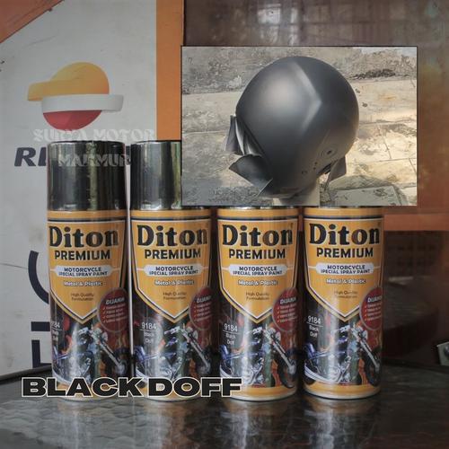 Jual Cat Semprot/Pilok/Pilox Diton Premium 9184 Black Doff/ Hitam Dop ...