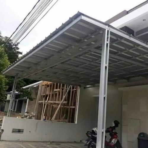 Jual kanopi rangka baja ringan atap spandek polos terpasang - Kota ...
