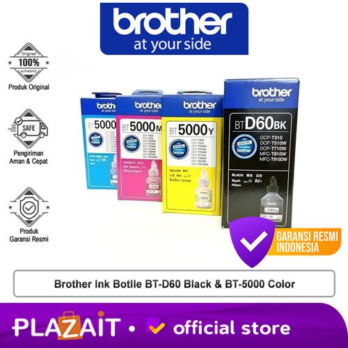 Jual Brother Ink Botlle BT-D60 Black & BT-5000 - Cyan - Magenta ...