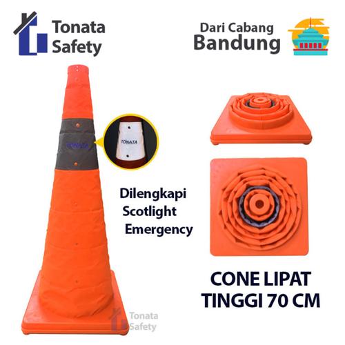 Jual Foldable Traffic Cone Emergency 70 cm / Kerucut Lalu Lintas Lipat - Kota Bandung - Tonata ...