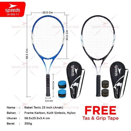 Jual SPEEDS Raket Tennis Anak Set Bola Raket Tenis Latihan Tenis 032-11 ...