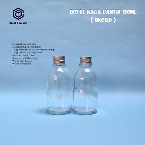 Jual BKC150 botol kaca 150ml bulat/botol juice/botol kopi/botol susu ...