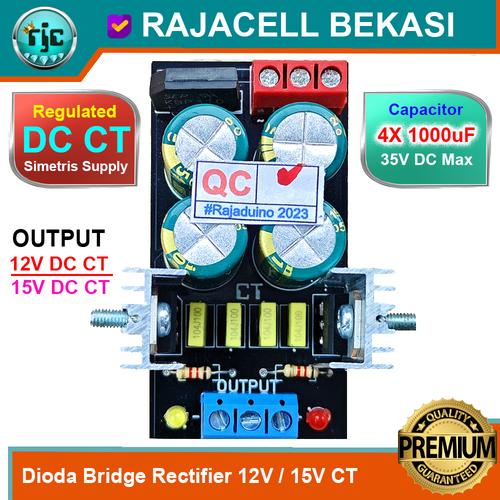 Jual DC Rectifier 12V 15V CT Penyearah Tegangan Power Supply Simetris ...
