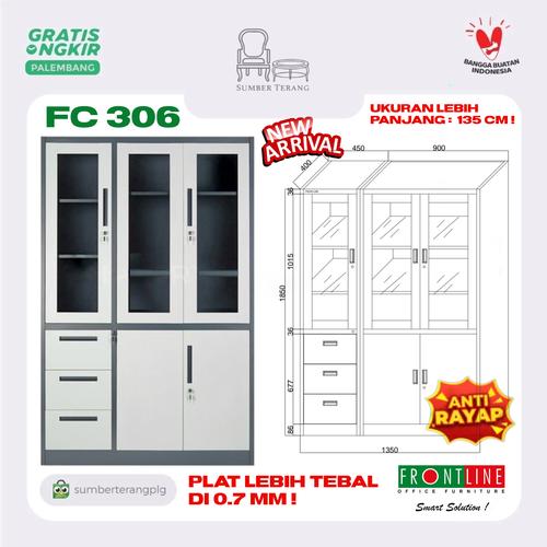 Jual Lemari Arsip Plat Besi 3 pintu 3 laci Filling Cabinet Frontline FC 306 - Kota Palembang ...