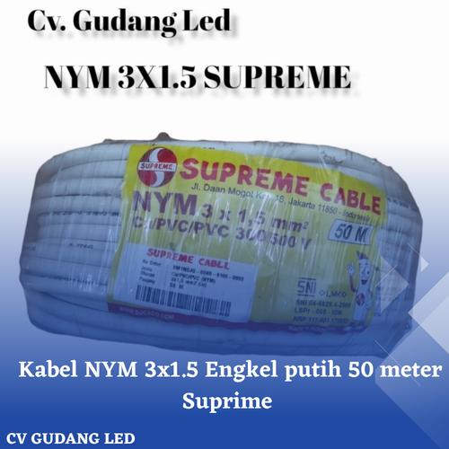 Jual Kabel NYM 3x1.5 Engkel Putih 50 Meter Supreme - Kab. Sleman - Gudang led jogja | Tokopedia