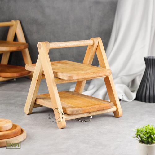 Jual INPI HOUSE - Rak Display Kayu Makanan Ringan 2 Susun Stand + Papan ...