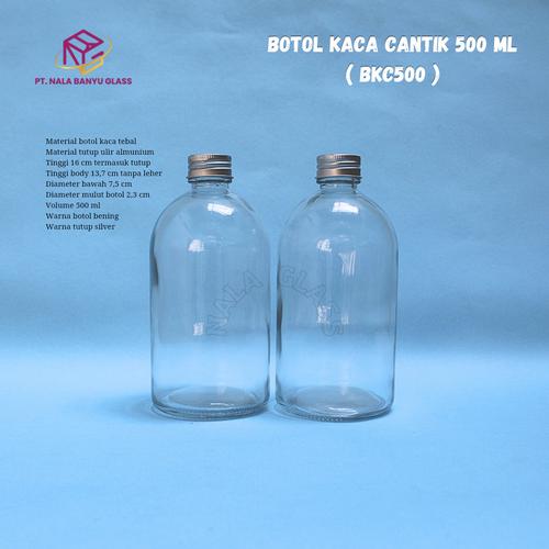 Jual BKC500 botol kaca 500ml / botol juice kopi 500ml bulat tutup ...