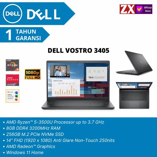 Promo DELL VOSTRO 14-3405 AMD RYZEN 5-3500U 8GB RAM 256GB SSD 14'' WIN11+OHS - 8GB 256GB Cicil 0 ...