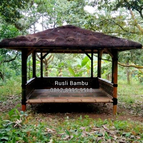 Jual SAUNG GAZEBO BAMBU ATAP IJUK UKURAN 3×3M - Kab. Bogor - Rusli ...