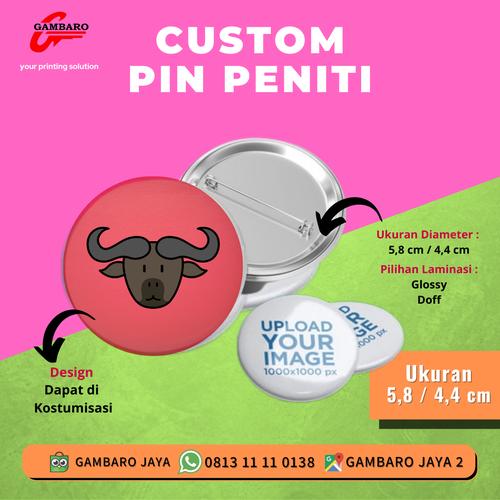 Jual Cetak Pin Peniti Custom / Pin Partai Banyak / Pin Dada - Ukuran ...
