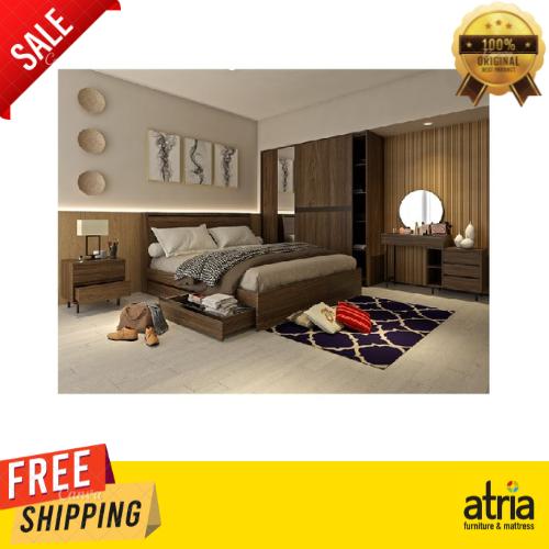 Promo Atria Tempat Tidur Set Valda Walnut/Black - King Cicil 0% 3x ...