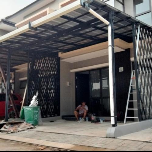 Jual kanopi rangka baja ringan atap spandek pasir + cat - Kota ...