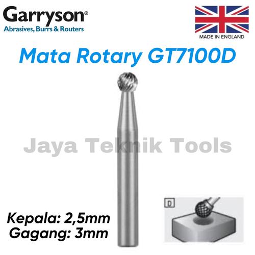Jual Mata Tuner Garryson GT 7100 D Rotary 3 mm Tungsten Carbide Burr ...