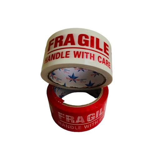 Jual LAKBAN ISOLASI FRAGILE PUTIH & MERAH 2" (48X50YARD) SEVEN STAR ...
