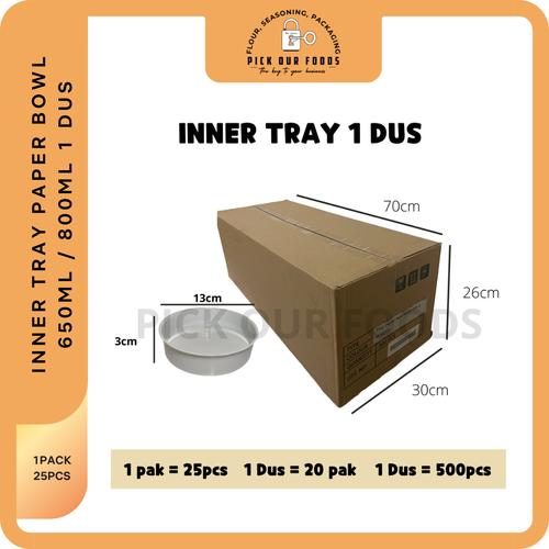 Jual INNER TRAY PAPER BOWL 650ML / 800ML 1 DUS - INNER POLOS1DUS - Kota ...