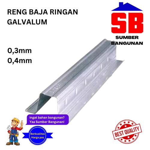Jual RENG BAJA RINGAN GALVALUM 0,4 0.4 FULL KENCANA 6 METER TRUSS 0,3 0 ...