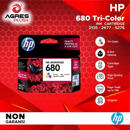 Promo Tinta Printer HP 680 Tri-color Warna Original Ink 2135 2677 5276 ...
