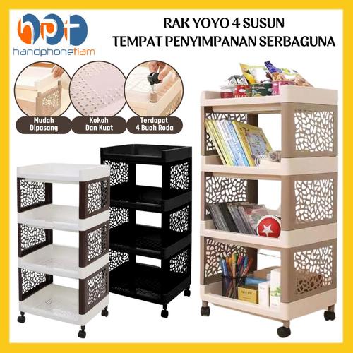 Promo Rak Yoyo 4 Susun Dengan Roda Rack Penyimpanan Minimalis Serbaguna ...