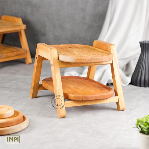 Jual INPI HOUSE - Stand Kayu Tatakan Display Kue dan Makanan 2 Susun ...