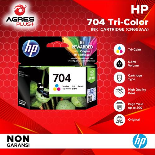 Promo Tinta Printer HP 704 Tri-Color Warna Original Ink Advantage ...