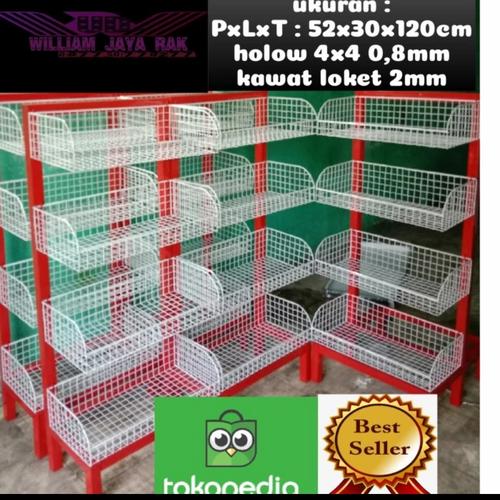 Jual rak snack chiki 4 susun rak warung - Kab. Bekasi - UD Rizki illahi ...