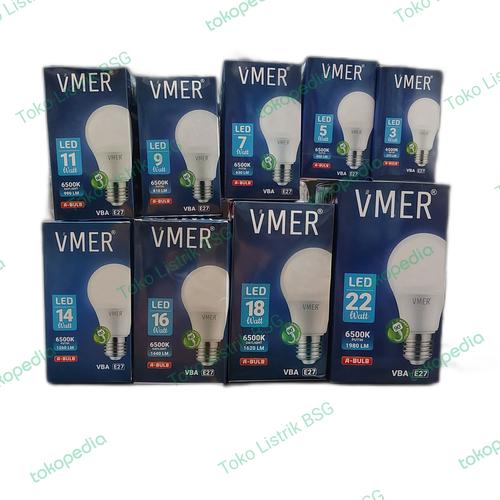 Jual Lampu led Vmer A-Bulb, warna putih dan kuning. 3 Watt - 22 Watt ...