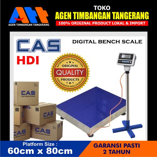 Jual Bench Scale Cas HDI Timbangan Duduk Digital Platform Size 60cm x ...