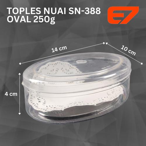 Promo Toples Kue NUAI SN-388- Oval 250gram, Toples Roti/Kue/Makanan ...