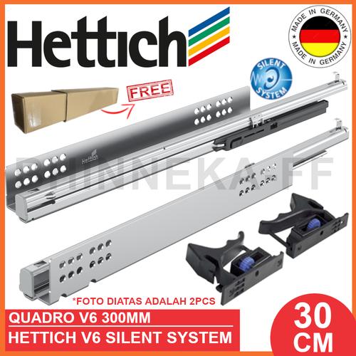 Jual REL LACI TANDEM HETTICH QUADRO V6 30CM FULL EXTENSION SLOWMOTION ...