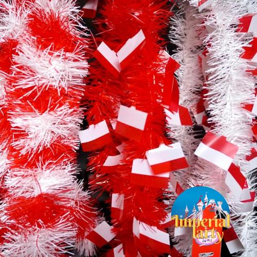 Jual Slinger Hiasan Rumbai Pohon Merah Putih Dua Warna Dirgahayu Besar ...