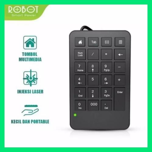 Jual Robot RK01 Wired Numeric Keypad Black Portable Original - Kota ...