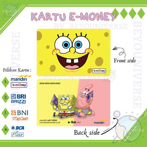 Jual KARTU E-MONEY MANDIRI BNI BRI BCA Anime Spongebob Happy Patrick ...