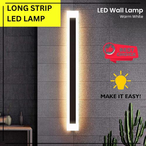 Jual LAMPU DINDING MINIMALIS LED PANJANG LONG STRIP OUTDOOR LAMP 12W ...