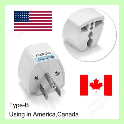 Jual Travel Adaptor Converter Male US Plug 3 pin 3 kaki CANADA USA ...